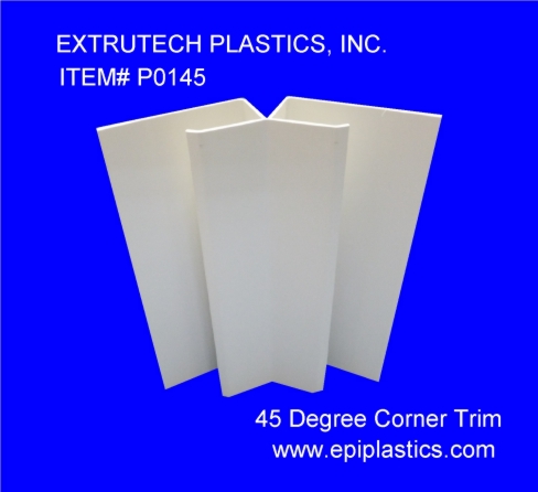 Item # P0145, 45 Degree Double-J Trim On Extrutech Plastics, Inc.