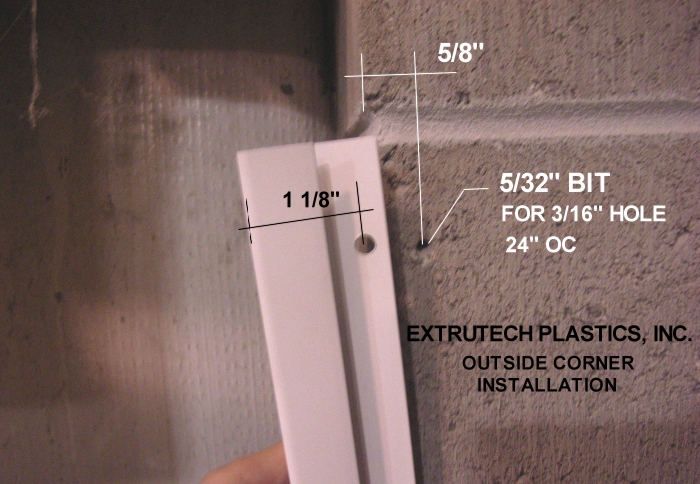Item # P0220, Outside Corner, wall trim, On Extrutech Plastics, Inc.