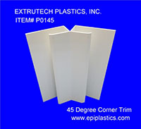 Item # P0145, 45 Degree Double-J Trim On Extrutech Plastics, Inc.